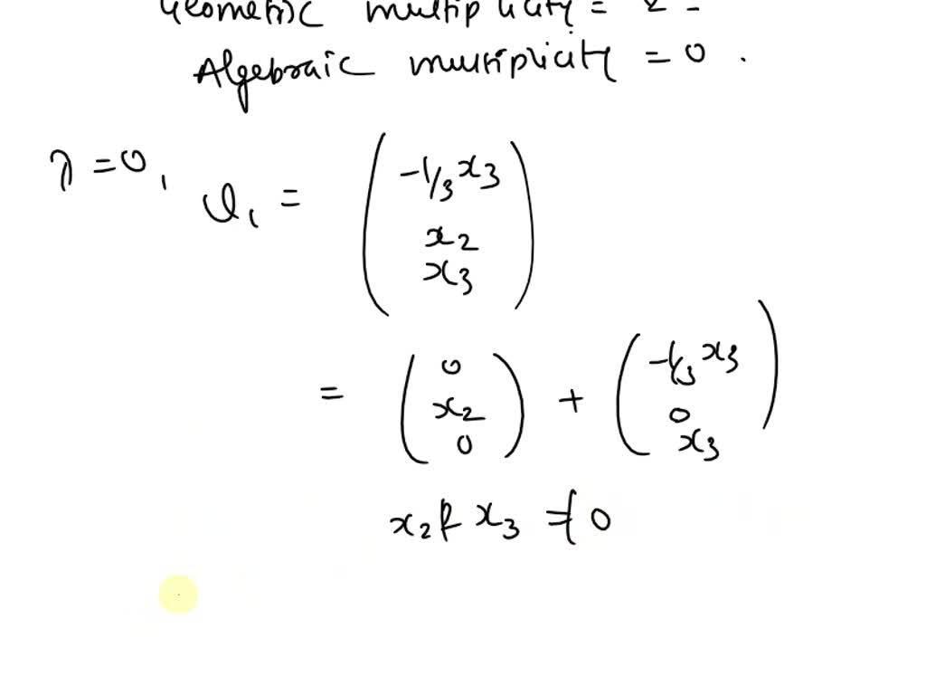 In Exercises 11-14, find the geometric and algebraic multiplicity of ...