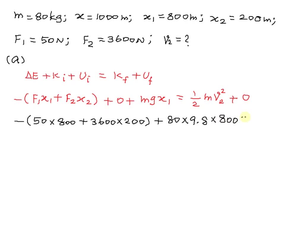 SOLVED: An 80.0-kg skydiver jumps out of a balloon at an altitude of 1 000 m and opens his ...