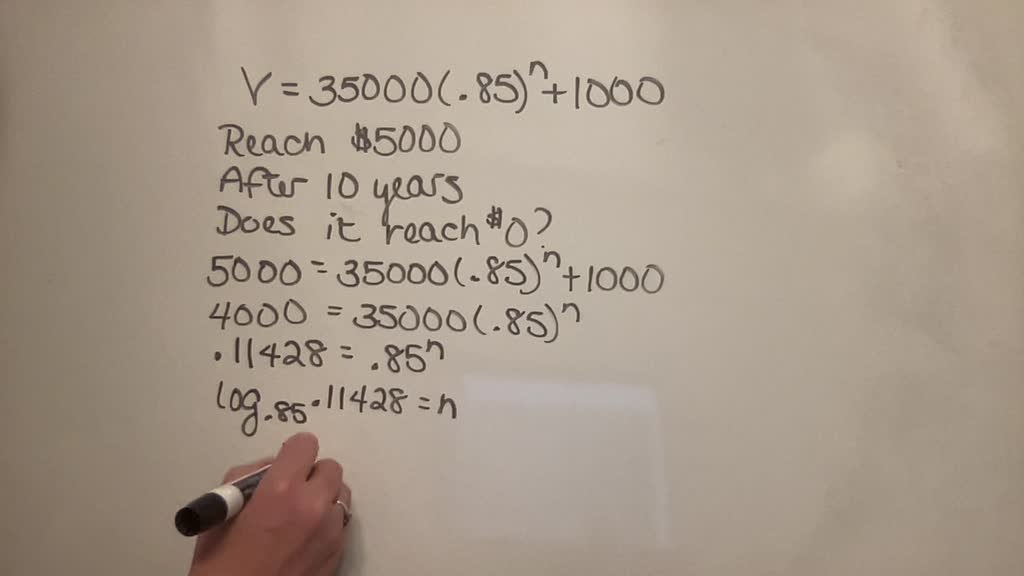 SOLVED: When a new item is purchased, its value typically decreases ...