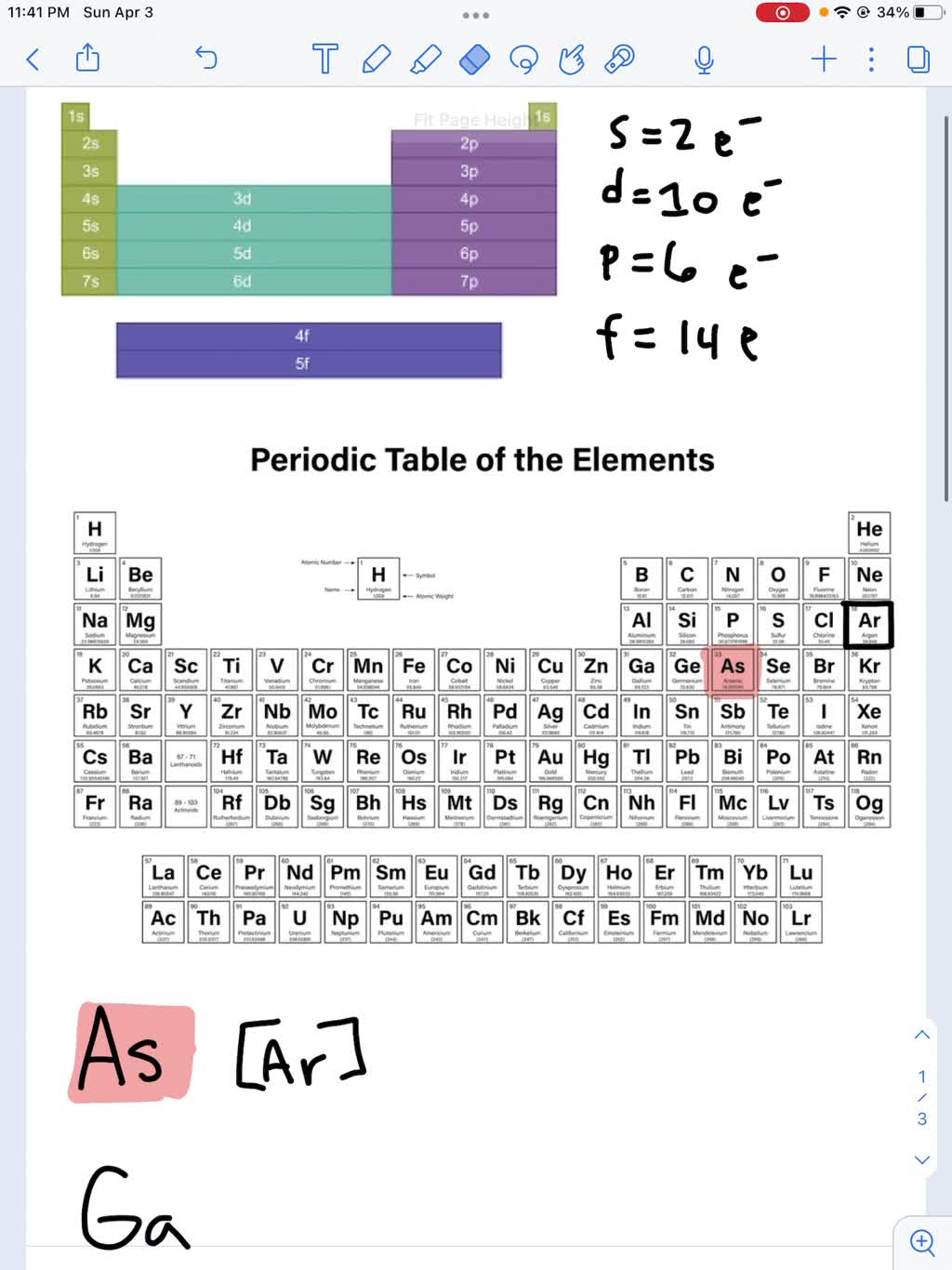 Write electron configurations for each of the following elements. Use ...