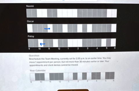 Calendar Management Your client (Karen Wrightson) asks you...