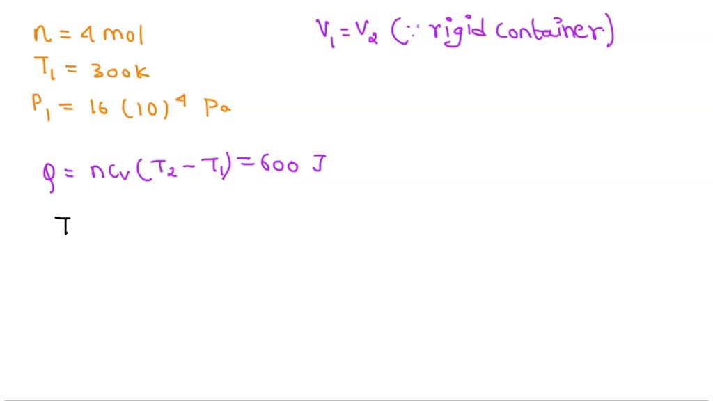 SOLVED: A rigid container holds 4.00 mol of a monatomic ideal gas that has temperature 300 K ...