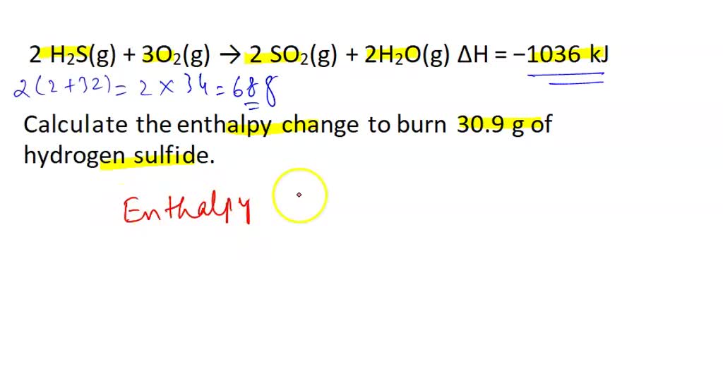 SOLVED: Hydrogen sulfide, H2S, is a foul-smelling gas. It burns to form ...