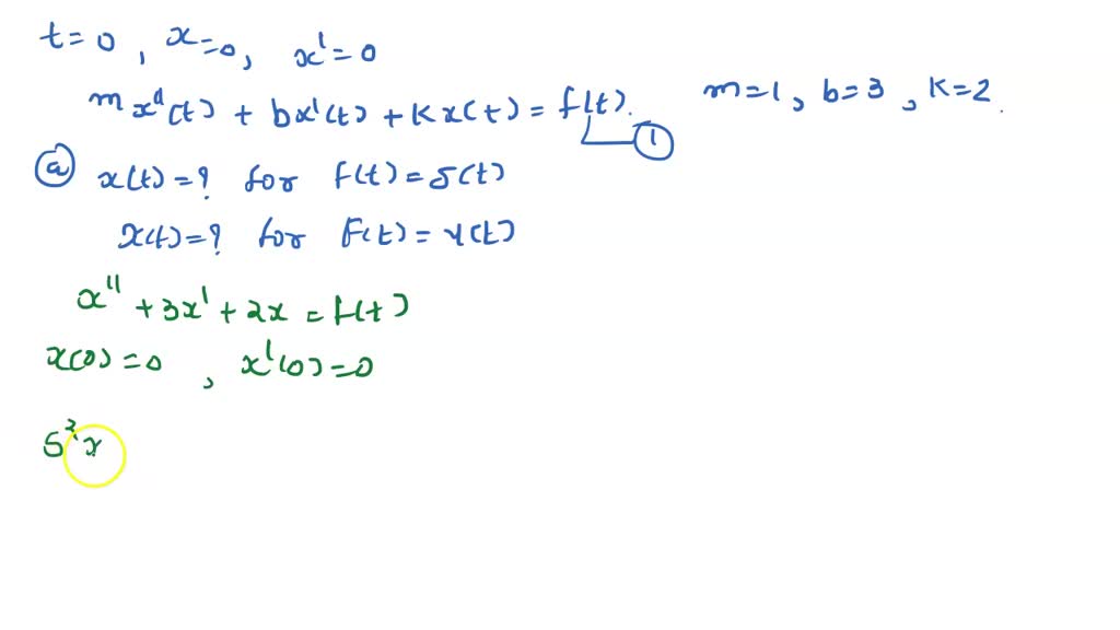 SOLVED: Task 5. Laplace Transform and differential equations (20 marks ...