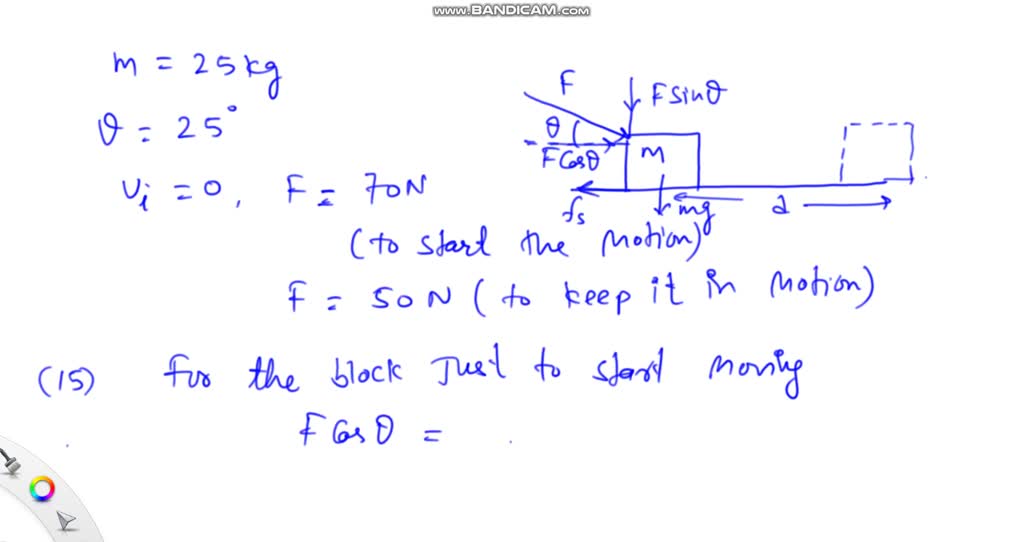 SOLVED: Texts: A suitcase is initially at rest on a ROUGH horizontal ...