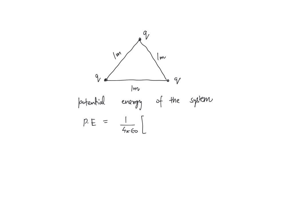 SOLVED: If three charges are placed at the vertices of an equilateral ...