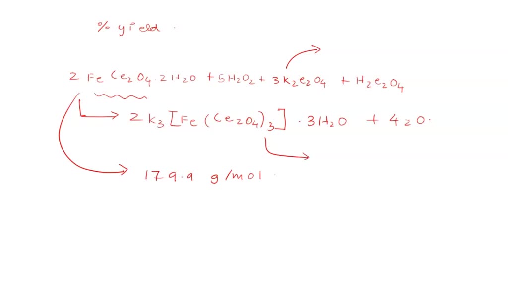 SOLVED: Preparation of Potassium Tris(oxalato)ferrate(III) Trihydrate Place 0.7g of ...