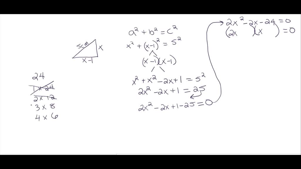 SOLVED: The shortest leg of a triangle is 1 centimeters shorter than ...