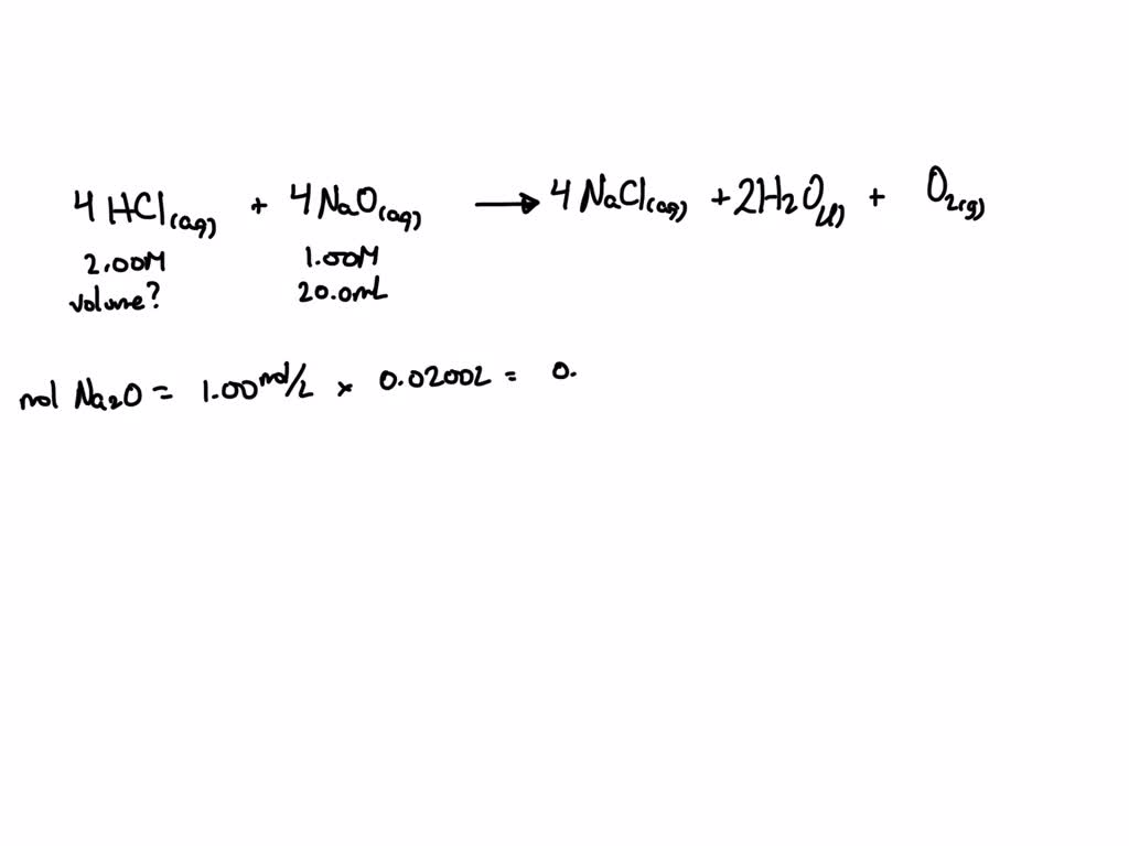 SOLVED: Volume of 2.00 M HCl solution Moles HCI Calculation: Volume of ...
