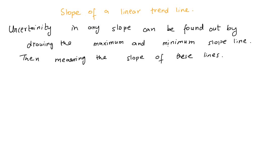 SOLVED: To find the uncertainty in the slope of a linear trend line ...