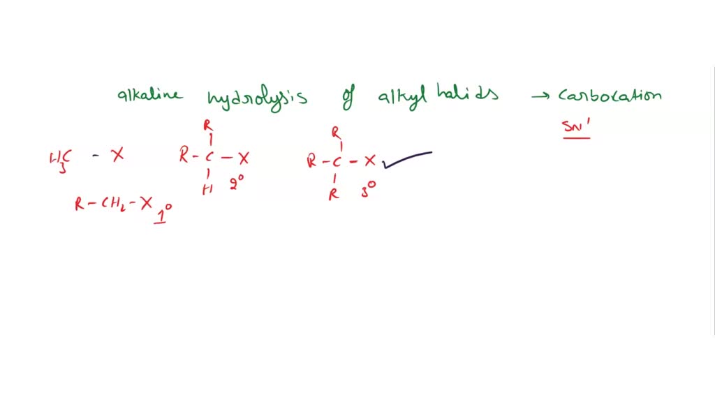 SOLVED: write the mechanism of alkaline hydrolysis of an alkyl halide ...