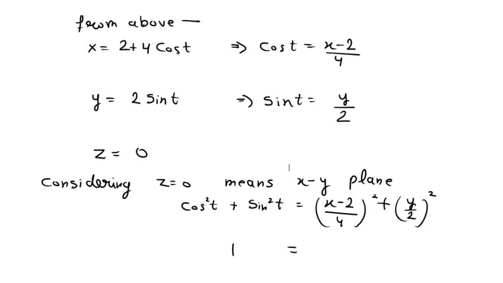 SOLVED: 5 1-10 PARAMETRIC REPRESENTATIONS What curves are represented by the following? Sketch ...