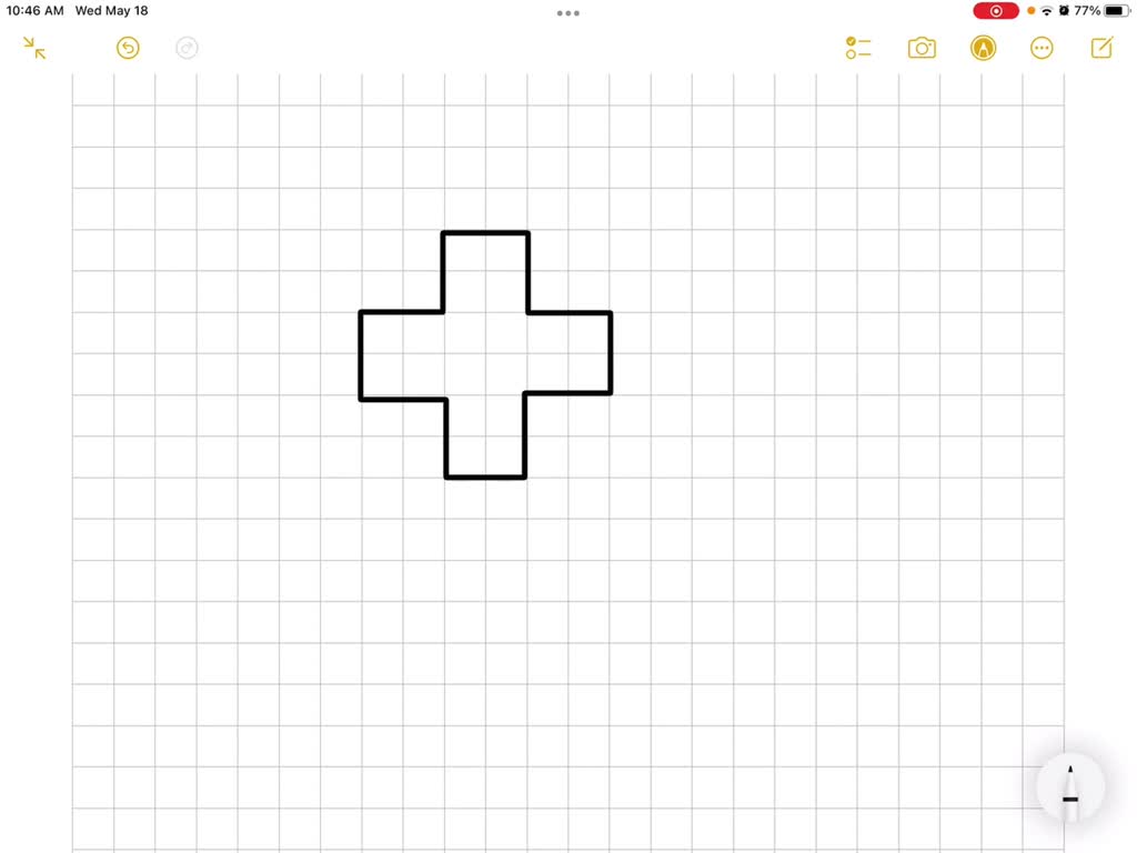 SOLVED: A shape is shown on the centimeter grid below. Work out the area of the shape after it ...