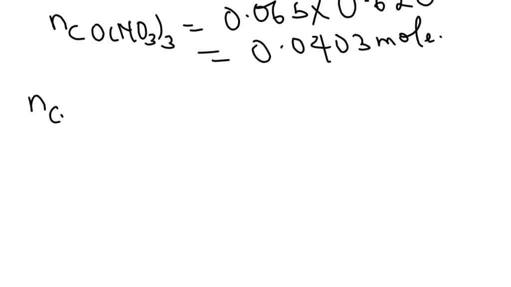Solved Cobalt Iii Nitrate Reacts With Sodium Sulfide To Form Solid Cobalt Ii Sulfide A