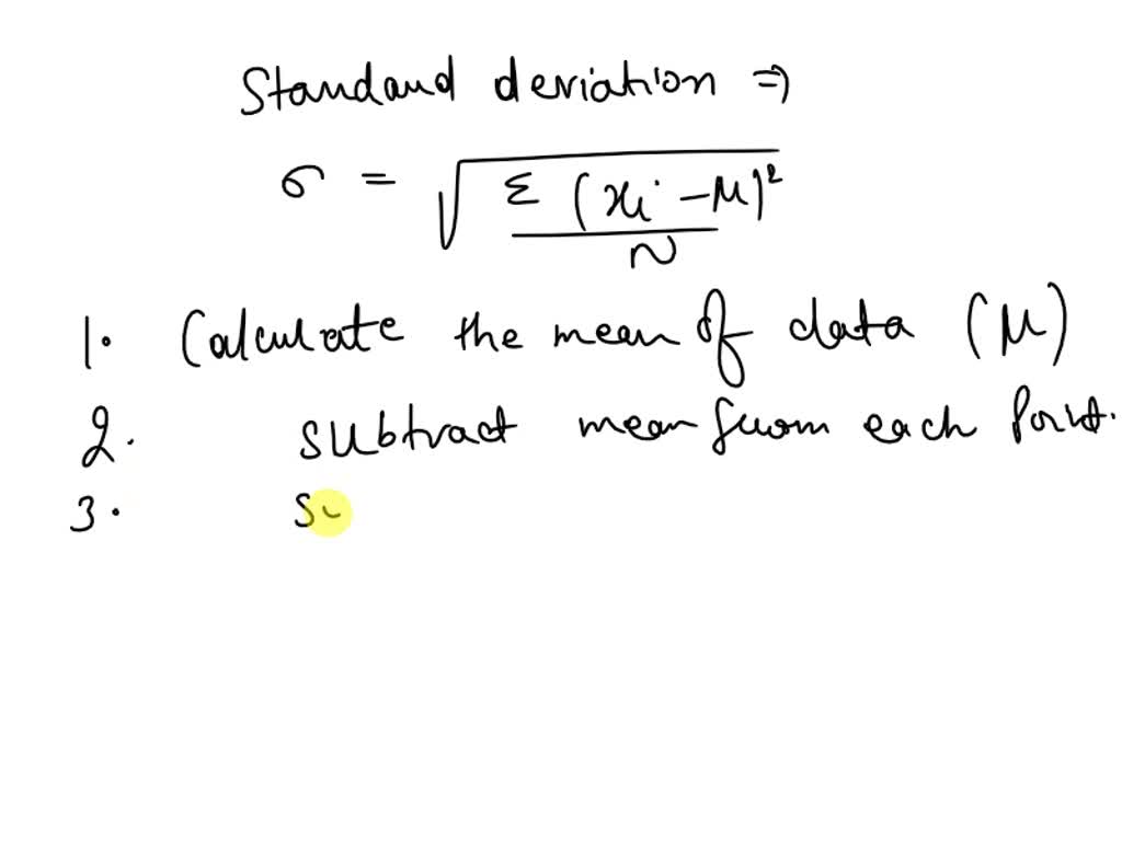 SOLVED How To Calculate Standard Deviation Given Mean And Sample Size 