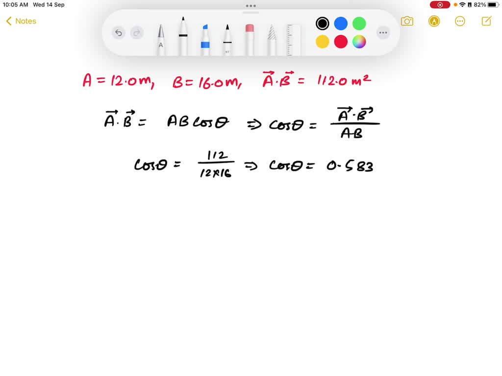 SOLVED: Vector A has magnitude 12.0 m, and vector B has magnitude 16.0 ...