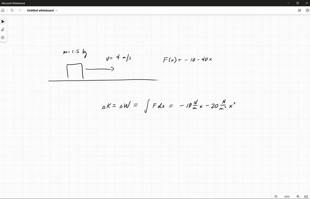 SOLVED: 'box with mass m = 1.5 kg is sliding with @ speed of 4.0 mls on a horizontal surface ...