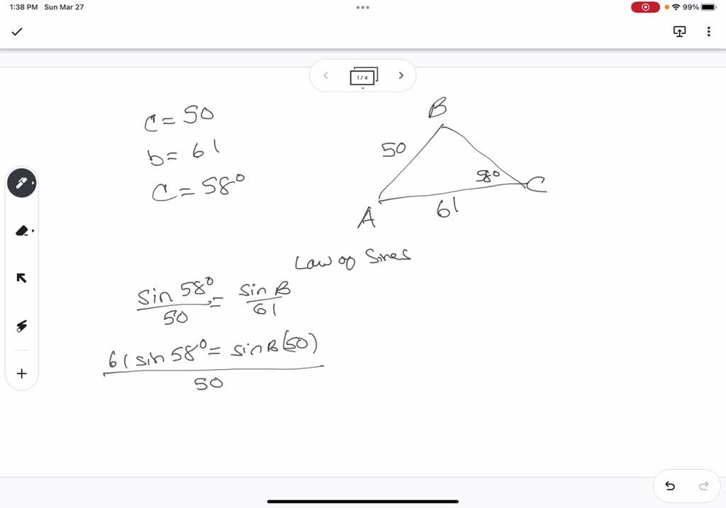 Solved Determine The Number Of Triangles Abc Possible With The Given 3583