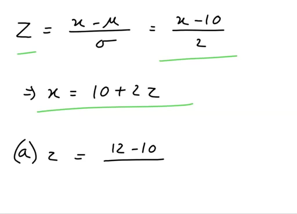 VIDEO solution: Determine the z score for the following x values of the normal distribution with ...