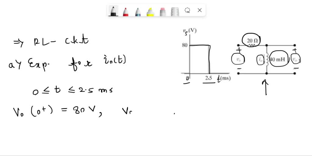 SOLVED: The waveform below is applied to the circuit shown. Find v(t). Assume v(0) response is ...