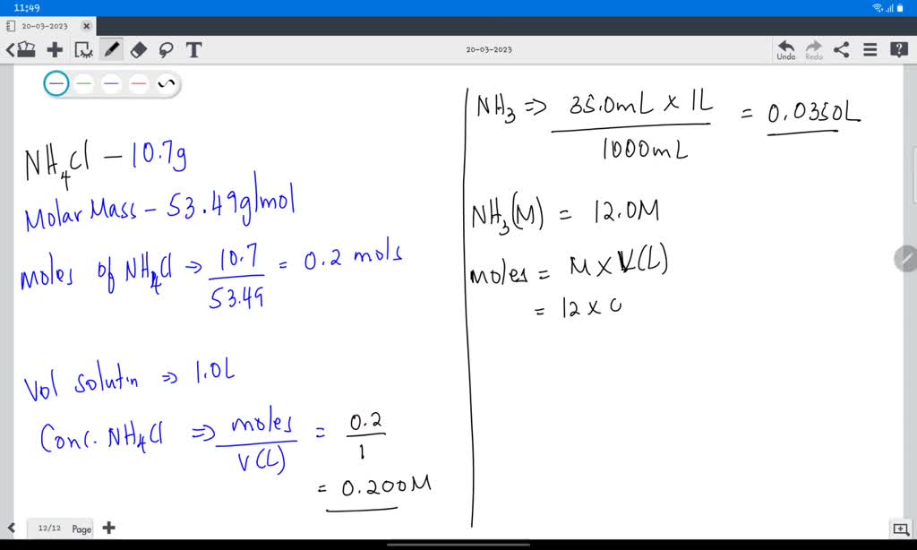 Solved 11 What Is The Ph Of A Buffer System Prepared By Dissolving 10
