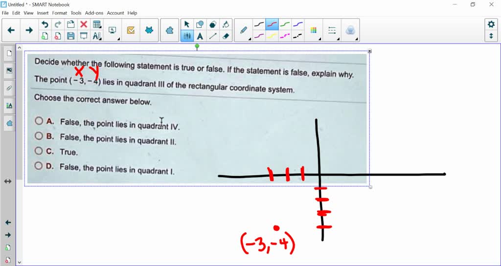 SOLVED: Decide whether the following statement is true or false. If the statement is false ...
