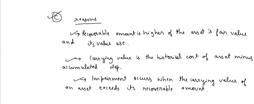 SOLVED: The recoverability test is used to determine whether impairment ...