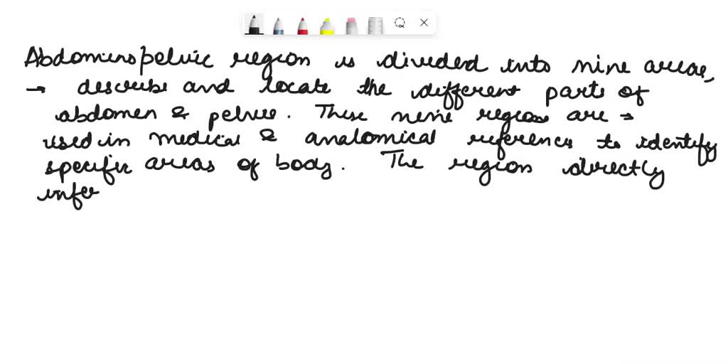 SOLVED: Which is NOT considered one of the nine abdominal regions ...