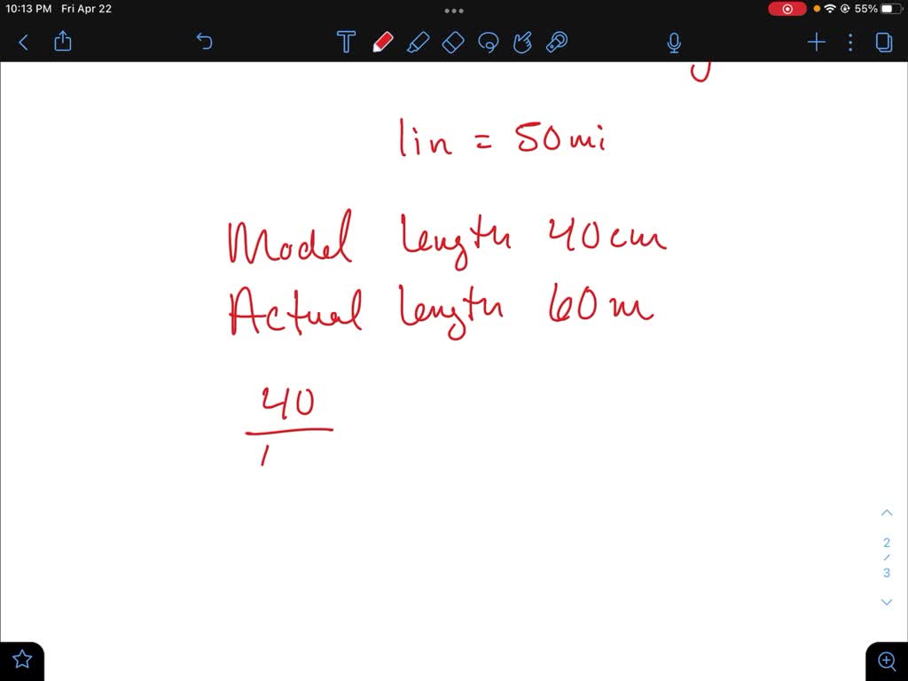 SOLVED: The scale is 1 cm : 4 m. 1. show me your proportion 2. Model ...