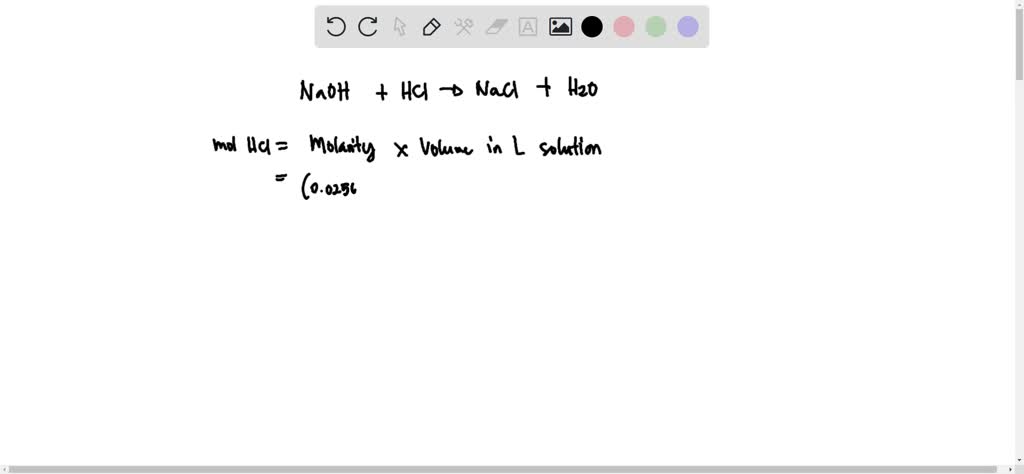SOLVED: 100.0 mL solution of NaOH reaches the equivalence point when 27.64 mL ofa 0.0250 ...
