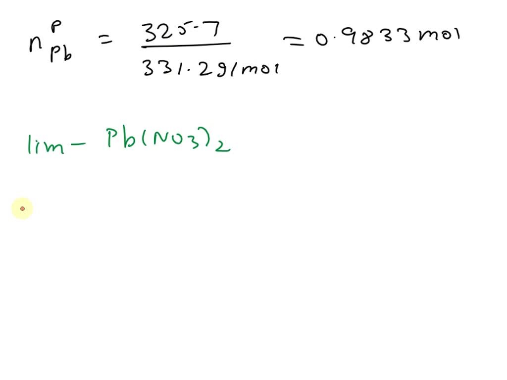 SOLVED: Text: Lead ions can be precipitated from solution with NaCl ...