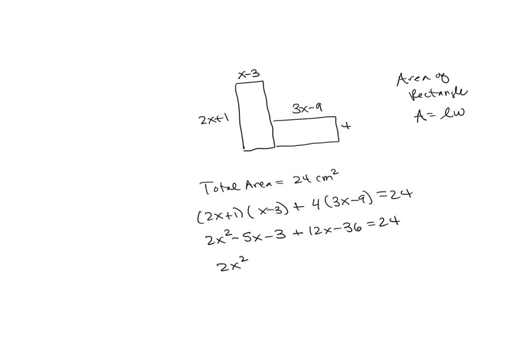 Solved The Diagram Shows A Six Sided Shape Formed Two Rectangles All