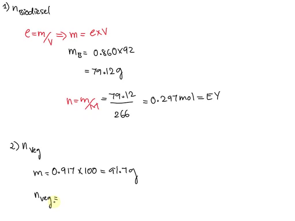 SOLVED: Post-lab 7 Report Form: Biodiesel Preparation; Viscosity, and Energy [100 point total ...