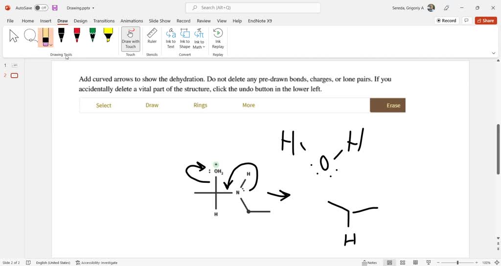 SOLVED: 'Add curved arrows tO show the dehydration: Do not delete any ...