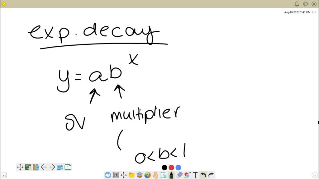 SOLVED: whats the formula for exponential decay
