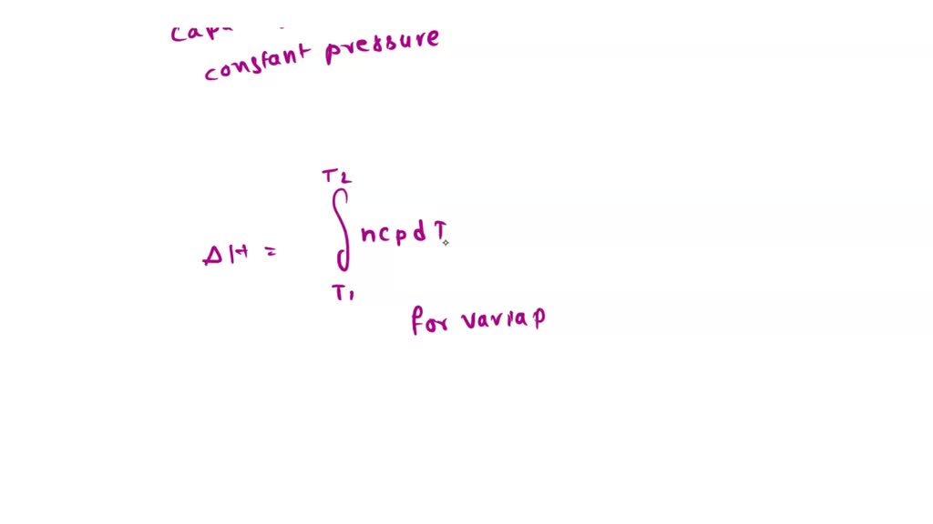 SOLVED: Calculate AU and AH: For the transformation of one mole of an ...