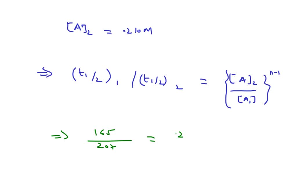 Solved A Particular Reactant Decomposes With A Half‑life Of 165 S When
