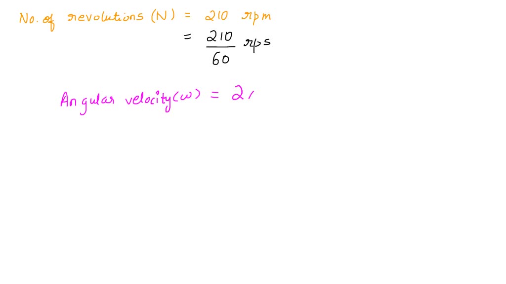 SOLVED: A bicycle tire revolves at 210 rpm. What is its angular velocity in radians per second?