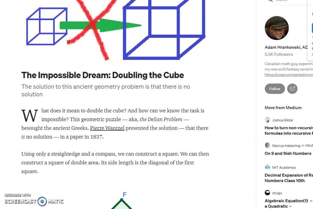 SOLVED: 'Which geometric construction is shown below? A. Tripling the ...