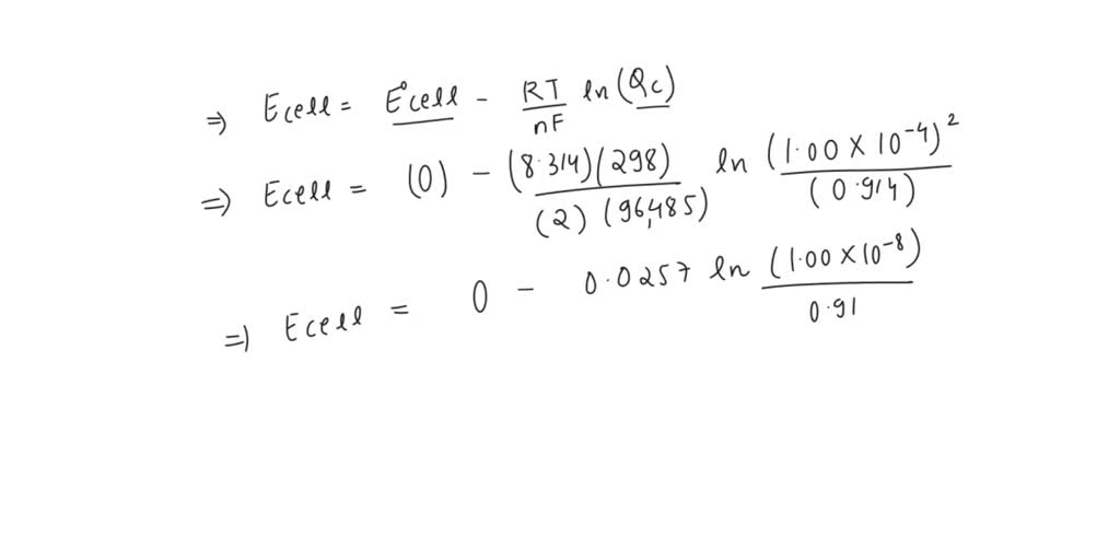 SOLVED: The following half-cells are on the left and coupled with the ...