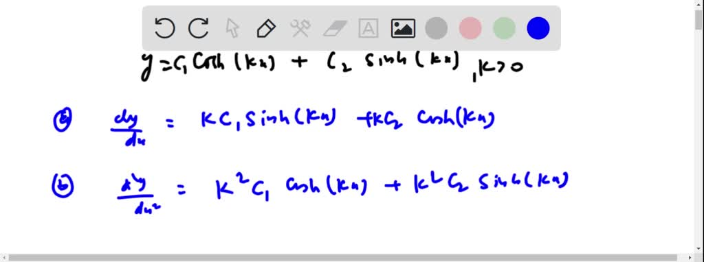 SOLVED:point) Suppose y =C1ekr + Cze kz where k > Ois a constant; and C1and C2 are arbitrary ...