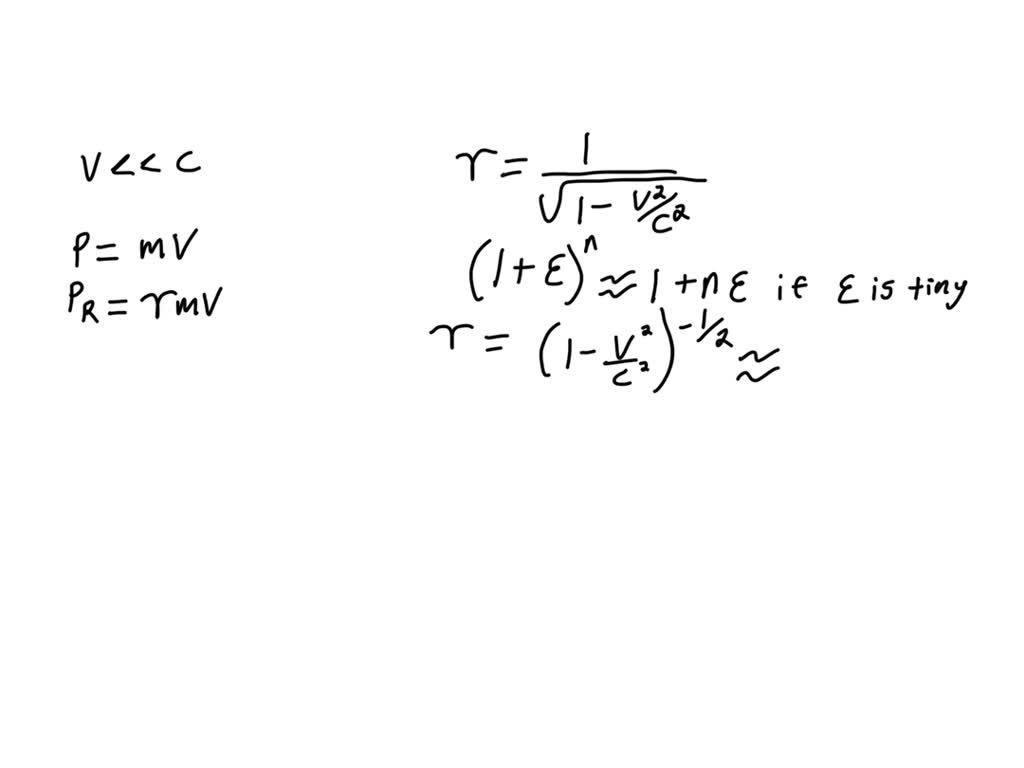 SOLVED: The expressions for the Relativistic Linear Momentum and the ...