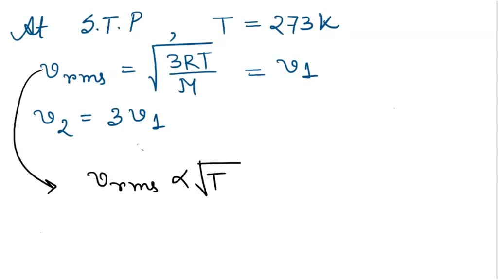 SOLVED: Calculate the temperature at which the rms velocity of a gas ...