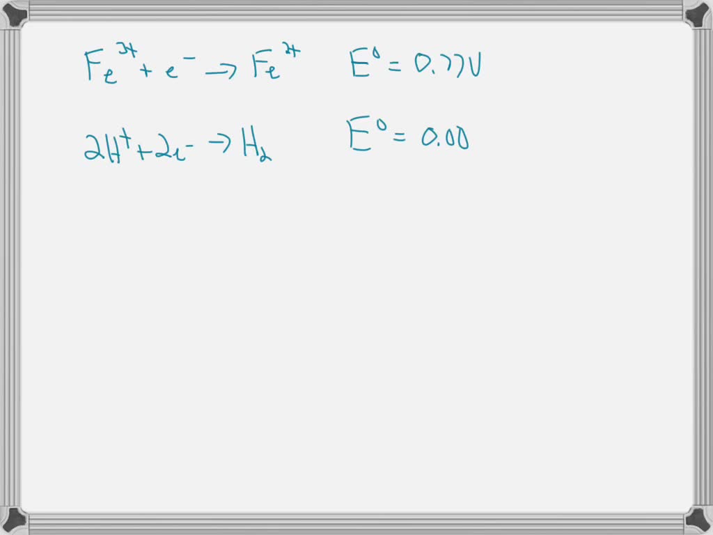 SOLVED: Based on the half-reactions and their respective standard ...
