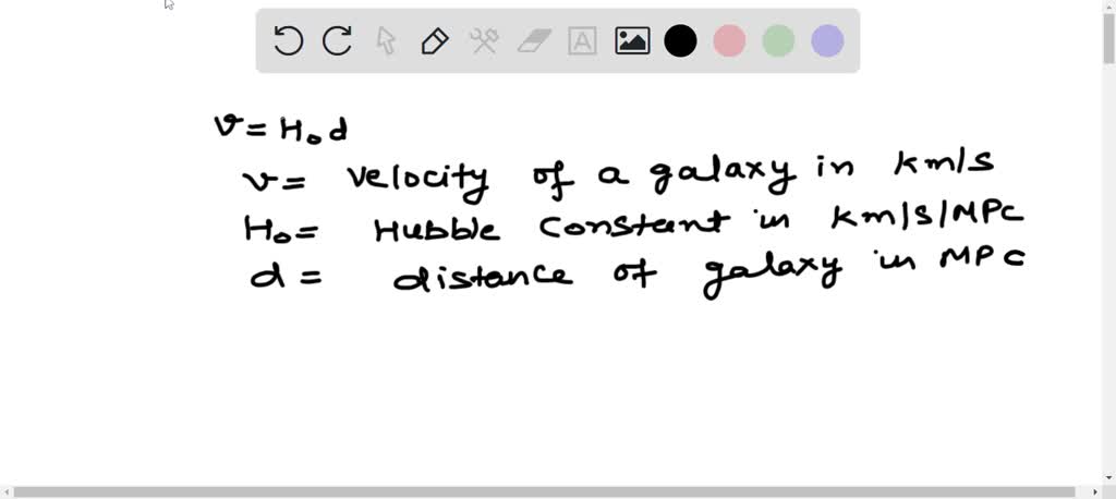 SOLVED: A distant galaxy has a recessional velocity of 25,000 km/s. If ...