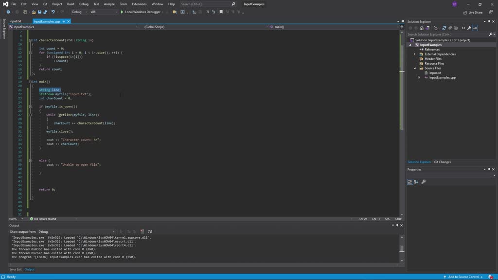 Solved Write A C Program That Reads A File Inputtxt And Counts And Displays The Number Of