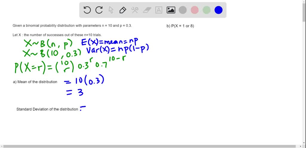 SOLVED: 10) Statisticians use the following formulas when working with binomial distributions ...