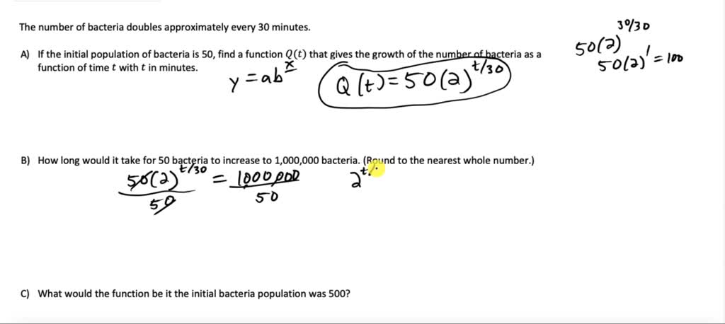 Growth of Bacteria The growth rate of Escherichia coli, a common ...