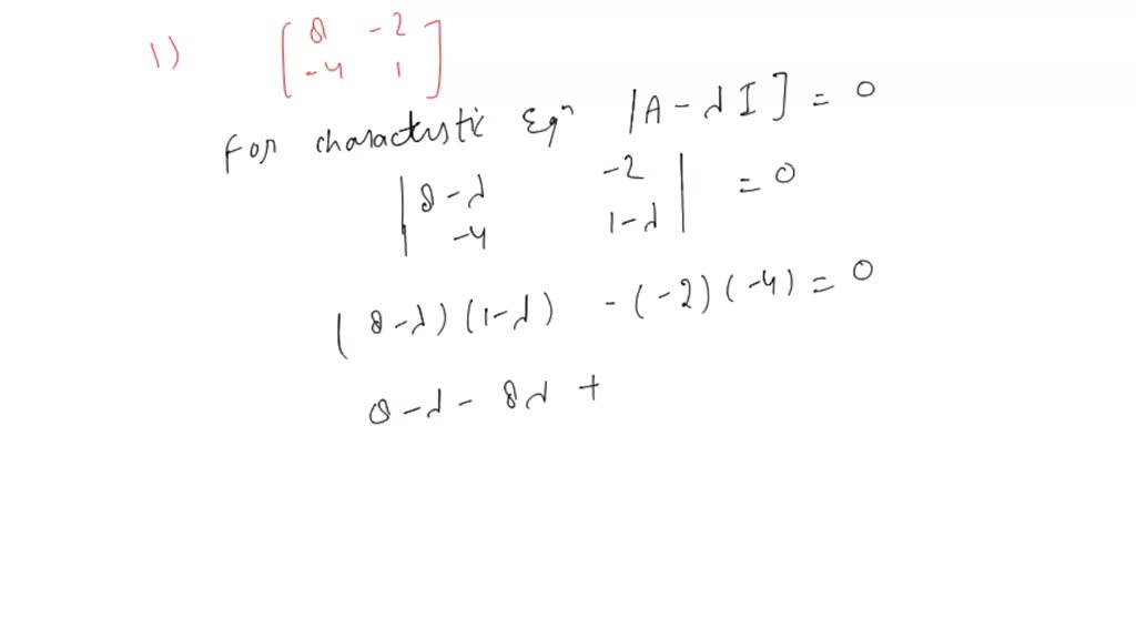 Solved Consider The 2 2 Matrix [ 5 2] Determine The Characteristic Polynomial Use The