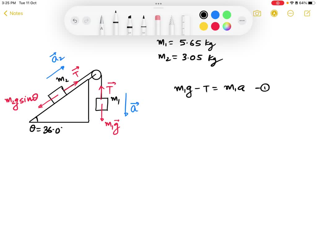 SOLVED: The figure shows two blocks connected by lightweight string ...